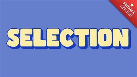 Selection Lagoon Text Effect Generator