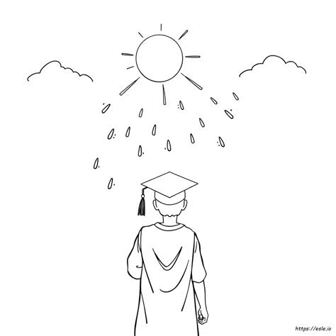 Gorro De Graduación Para Colorear E Imprimir