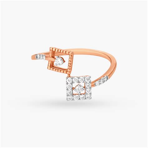 Eclectic Squares Diamond Ring