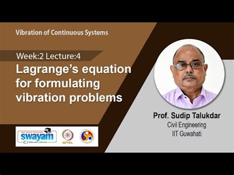 Learn Lec 8 Lagrange S Equation For Formulating Vibration Problems
