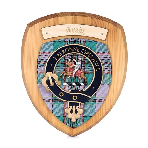 Clan Wall Plaque Craig Tartan Weaving Mill