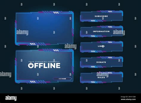 Simple Gaming Screen Panel And Overlay Design With Offline Screen