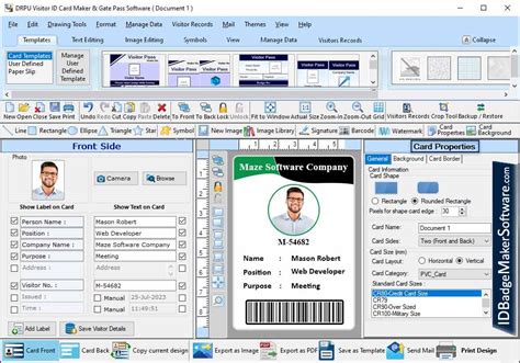 Visitors Id Gate Pass Maker Create Visitor Id Cards And Gate Pass For Visitors