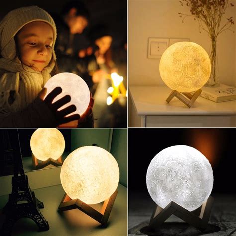Nudveeshop 🔮โคมไฟ โคมไฟรูปทรงดวงจันทร์ 3d โคมไฟสวย