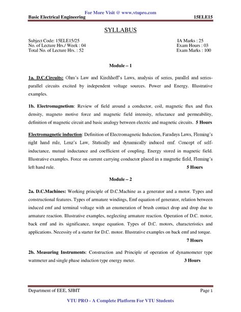 Basic Electrical Engineering Docsity