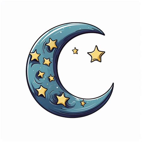 Premium Vector Crescent Moon Cartoon Vector