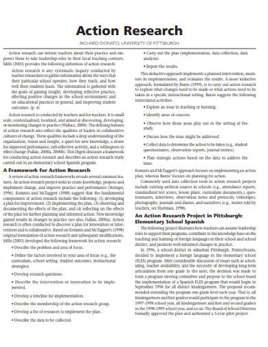 13 Action Research Examples To Download