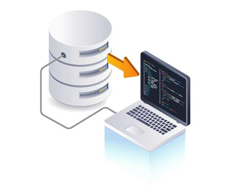 Web Developer Program Language Database Flat Isometric 3d Illustration