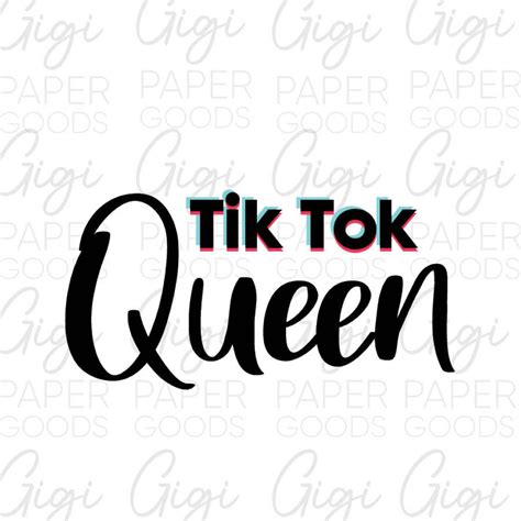 Tik Tok Queen Svg Tiktok Svg Queen Svg Tik Tok Logo Svg Etsy Singapore