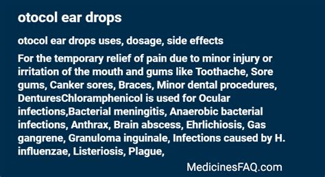 Otocol Ear Drops Uses Dosage Side Effects Food Interaction And Faq