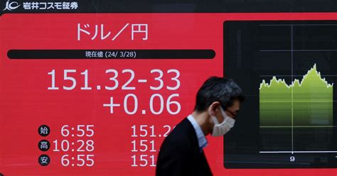 Japans Yen Hits 155 Per Dollar Weakest Since 1990