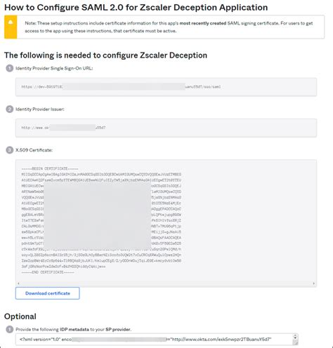 Configuring Saml For Okta Single Sign On Zscaler