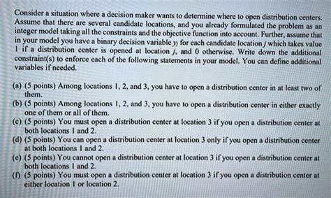 Solved Consider A Situation Where A Decision Maker Wants To Chegg
