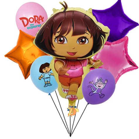8pc Dora The Explorer Balloons 32” Character Party Mania Usa