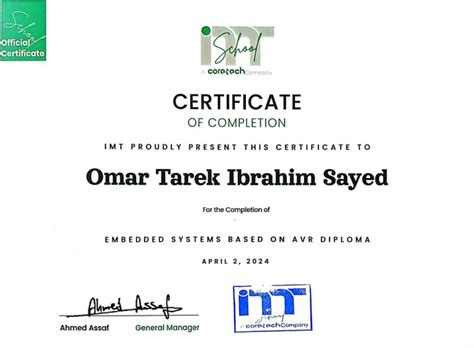 Omar Tarek On Linkedin Thrilled To Share That I Have Received My