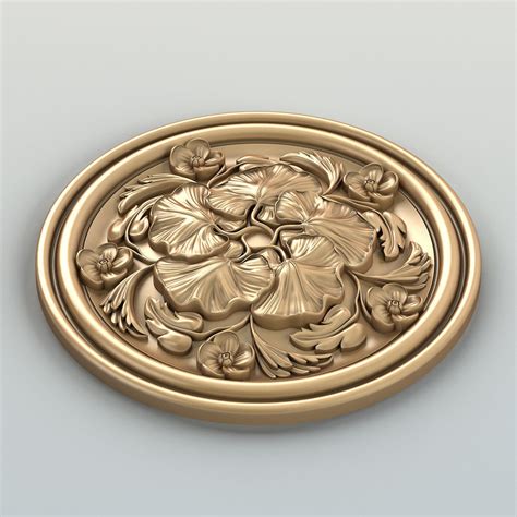 Round Rosette 044 3d Model Cgtrader