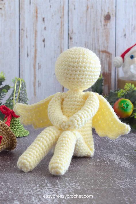 Free Sitting Crochet Angel Pattern Angelica Easy Breezy Crochet