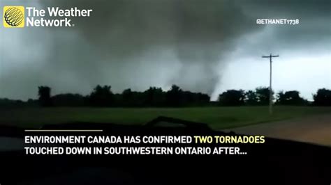 Two Tornadoes Touched Down In Ontario After Severe Thunderstorms Youtube