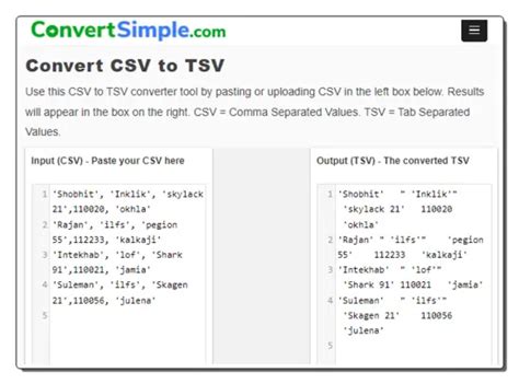 8 Best Free Online Csv To Tsv Converter Websites