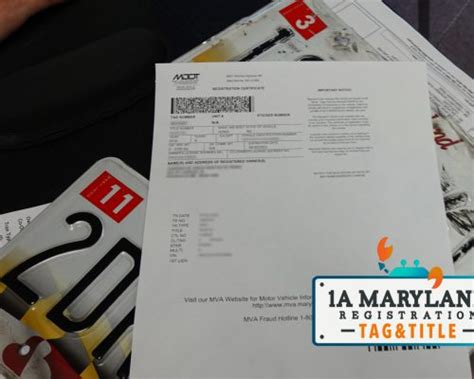 Tag And Title Services 1a Maryland Registration Tag And Title