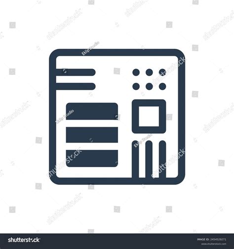 Motherboard Main Circuit Board Connecting Computer Stock Vector Royalty Free 2454529271