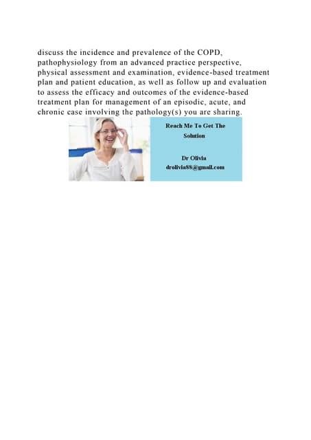 Discuss The Incidence And Prevalence Of The Copd Pathophysiology Frdocx