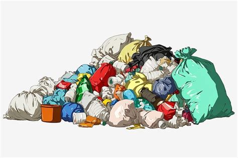 プラスチックの廃棄物を透明な背景に分離する プラスティック廃棄物 Png Premium Ai生成画像