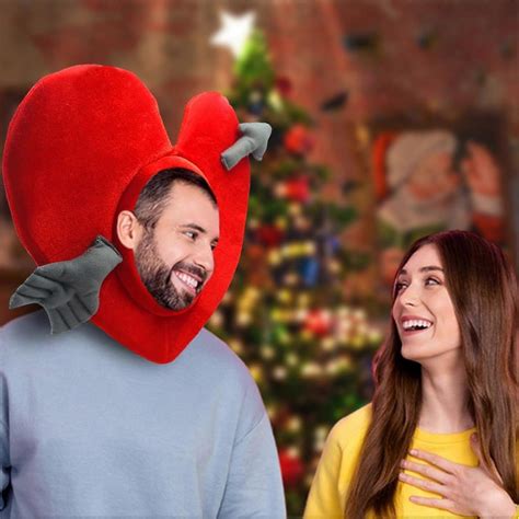 Heart Head Gear Plush Heart Shape Headgear Heart Shape Hat Fancy