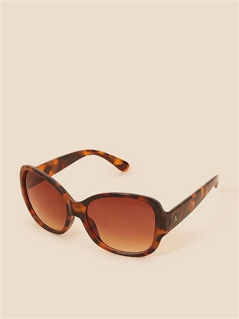 Accessorize Wide Arm Tortoiseshell Square Sunglasses Very