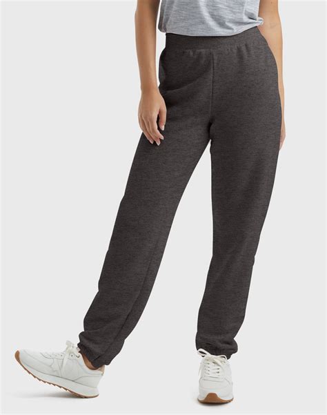 Hanes Ecosmart Womens Fleece Sweatpants With Cinched Cuffs 30 Slate
