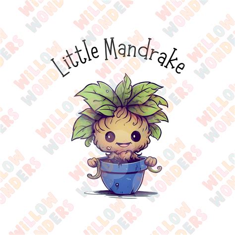 Little Mandrake Png Svg Cute Cartoon Kawaii Harry Wizard Etsy