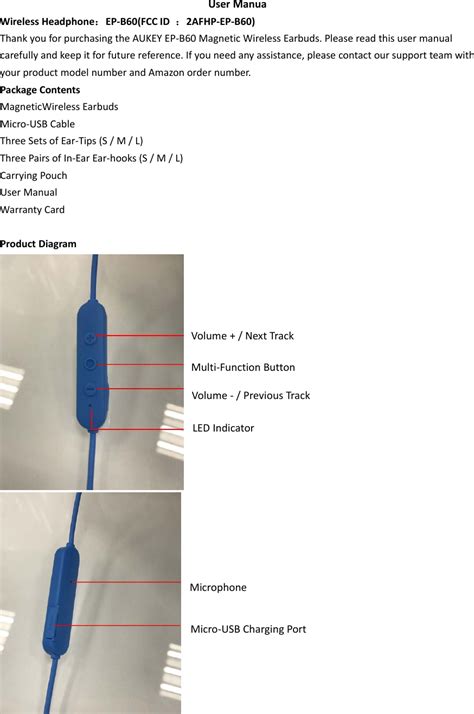 Aukey E Business Ep B60 Bluetooth Headphones User Manual Users Manual