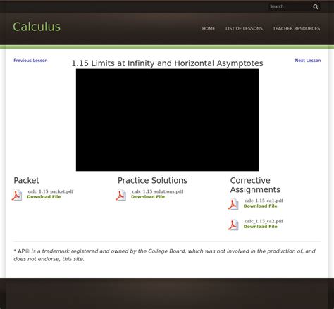 Ap Calculus Ab Unit 1 Limits And Continuity Unit Lesson Planet