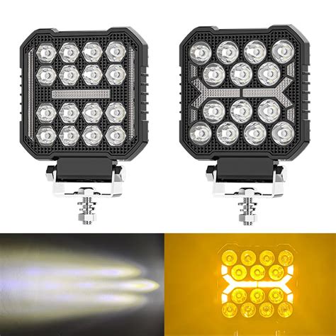 4 Pulgadas 9 30v Quare Drl Luces De Circulación Diurna Luces De Trabajo Led Modificadas Focos