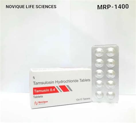 Tamsulosin Hydrochloride 04mg Tablet Bottle Size 1010 Alu 2 At