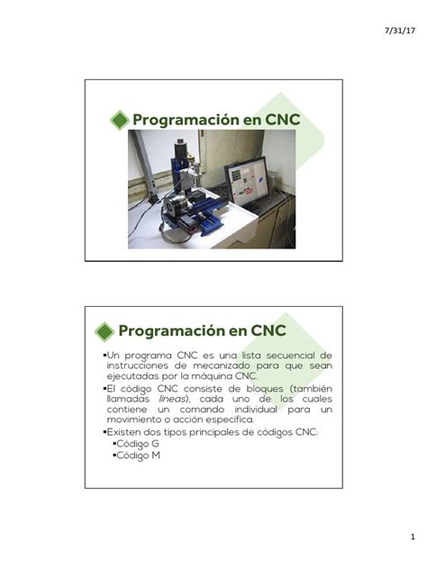 C10 Programación Cnc Pdf Control Numerico Perforar