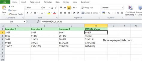 How To Use The IMREAL Function In Excel Developer Publish