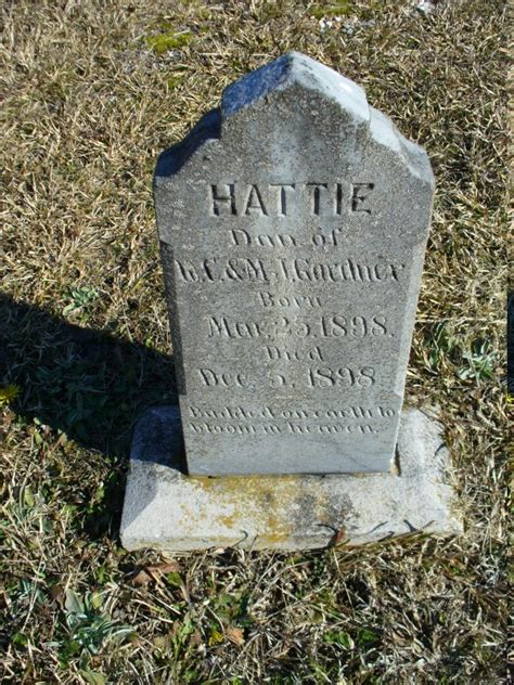 Hattie Gardner 1898 1898 Find A Grave Memorial