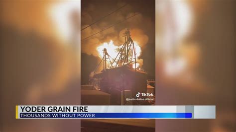 Yoder Grain Fire Lights Up Night Sky Hundreds Without Power Wane 15