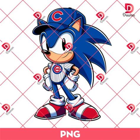 Sonic Chicago Cubs Baseball Png Mlb Sport Sonic Cartoon Png Svg Dreamer