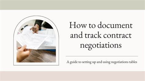 How To Document And Track Contract Negotiations Practising Law