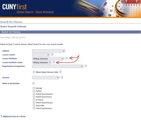 Finding Wi Courses On Cunyfirst Global Search Writing Across The