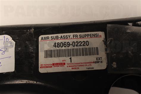 Arm Sub Assy Front Suspension Lower No1 Lh 4806902250 Toyota Parts