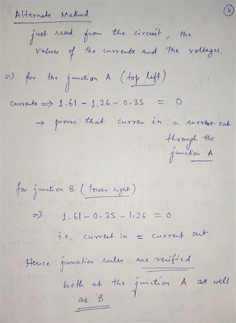 Solved How To Calculate And Verify Junction Rule Holds For Junctions