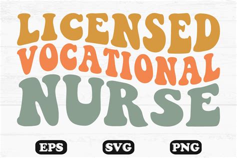 Vocational Nurse Retro Wavy Svg Designs Graphic By Hosneara 4767