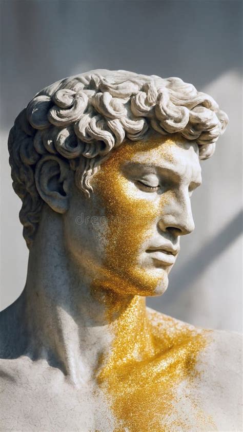 Classical Greco Roman Male Bust Sculpture Slowly Opens Closed Eyes