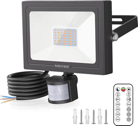Tailcas 50w Projecteur Led Exterieur Detecteur De Mouvement Ip66