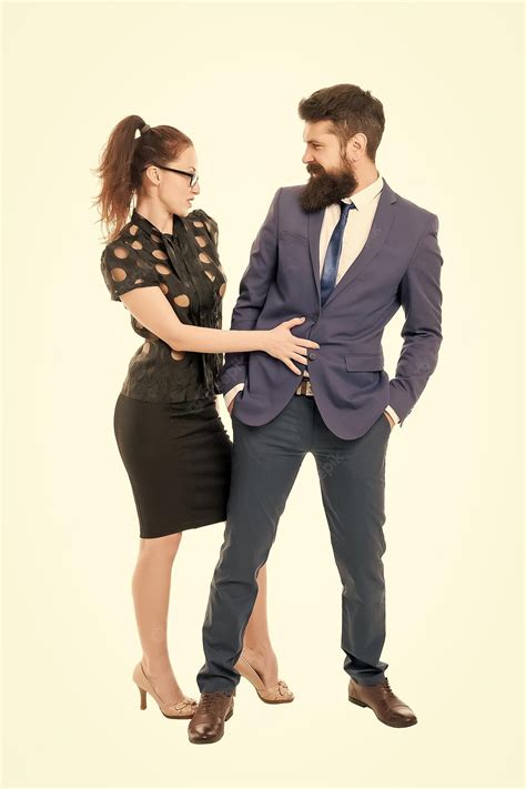 Premium Photo Flirting With Boss Man And Woman Business Colleagues
