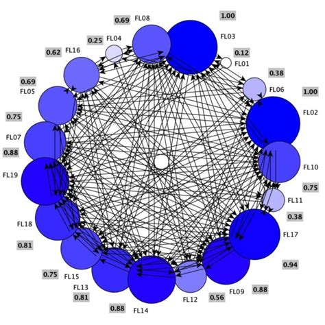 Directed Graph For Fl01 Fl19 Subsystem Model Implemented In Yed