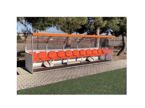 Banquillo Jugadores Suplentes De 4 M Y 8 Plazas Pvc B2sport
